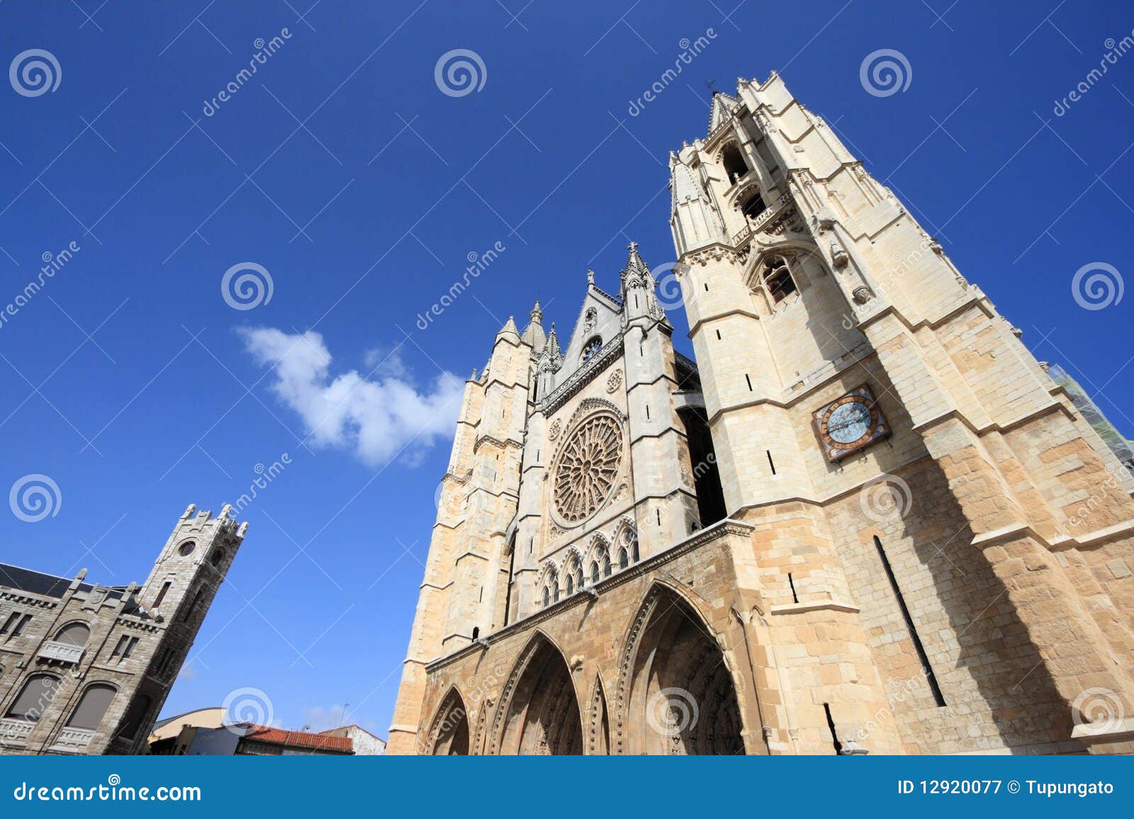 Leon cathedral stock image. Image of medieval, cathedral - 12920077