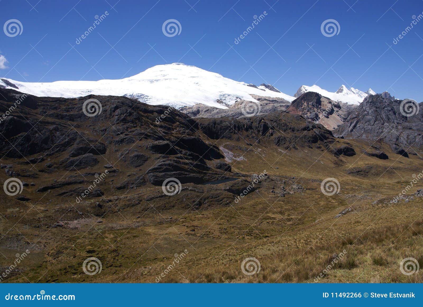 Leon Huscaran, Snow Covered Volcano Stock Photo - Image of blue ...