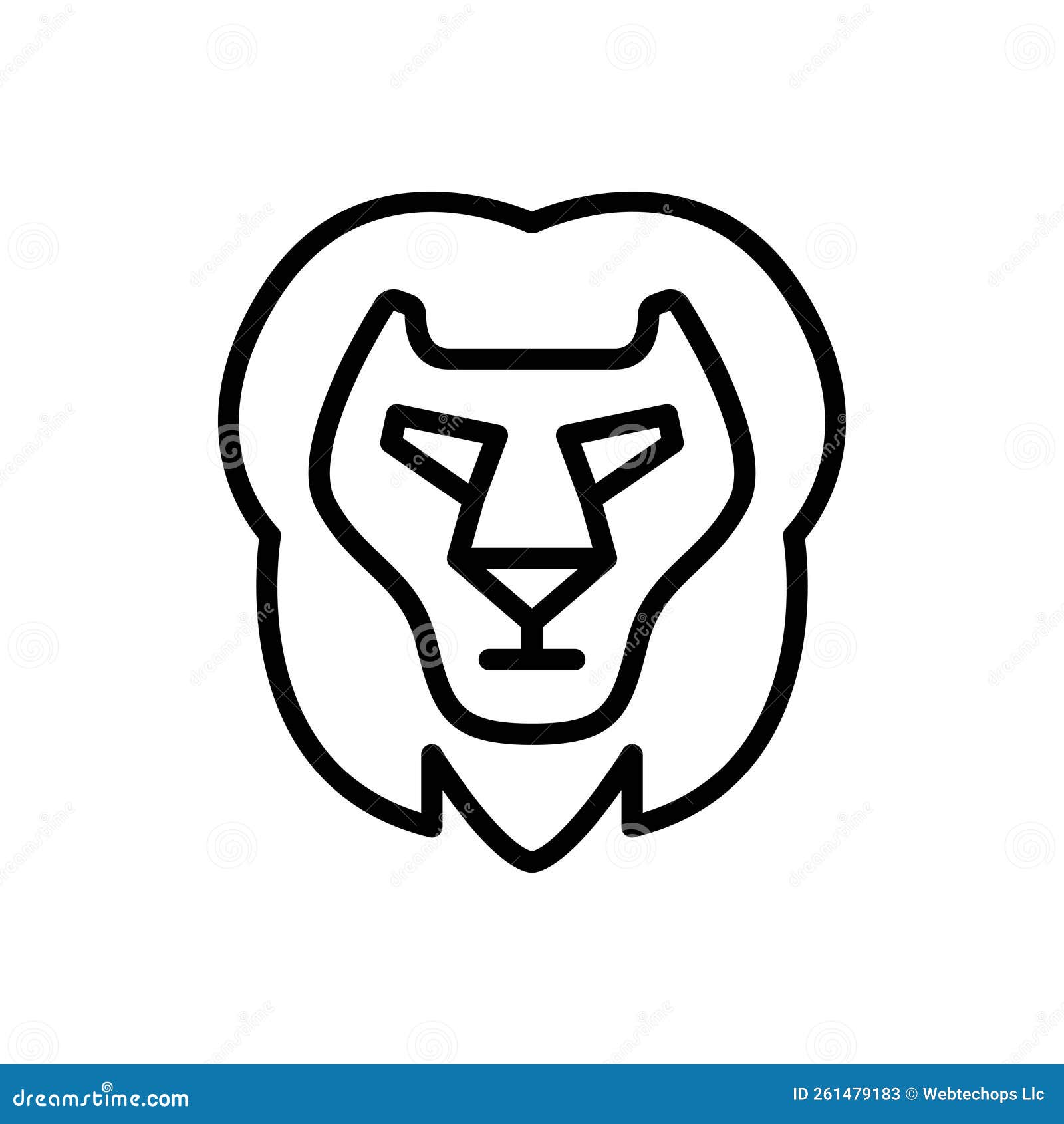 Black Line Icon for Leon, Lion and Roar Stock Vector - Illustration of ...