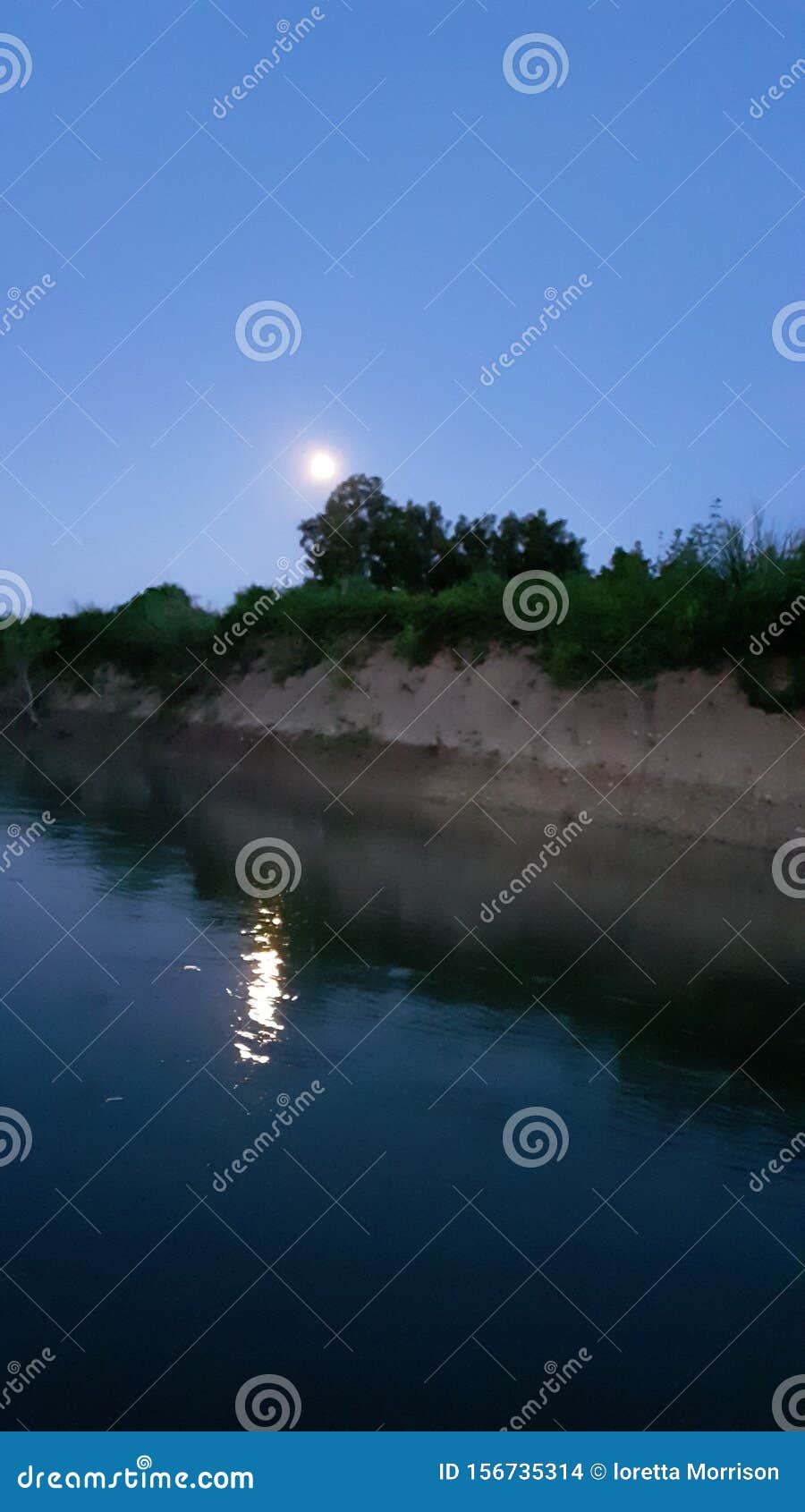 Leon river Texas moon stock photo. Image of river, texas - 156735314
