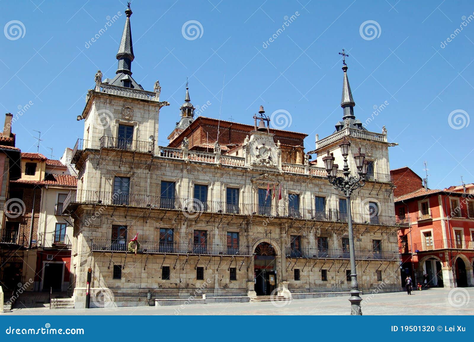 Leon, Spain: City Hall in Plaza Mayor Editorial Image - Image of ...
