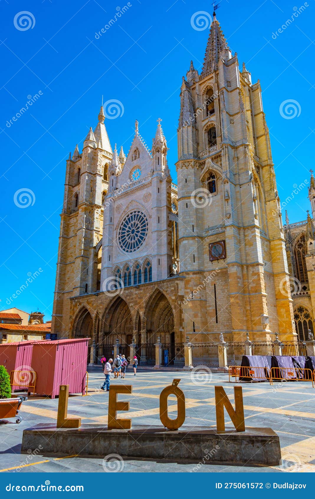 Leon, Spain, June 9, 2022: View of the Cathedral in Spanish Town ...