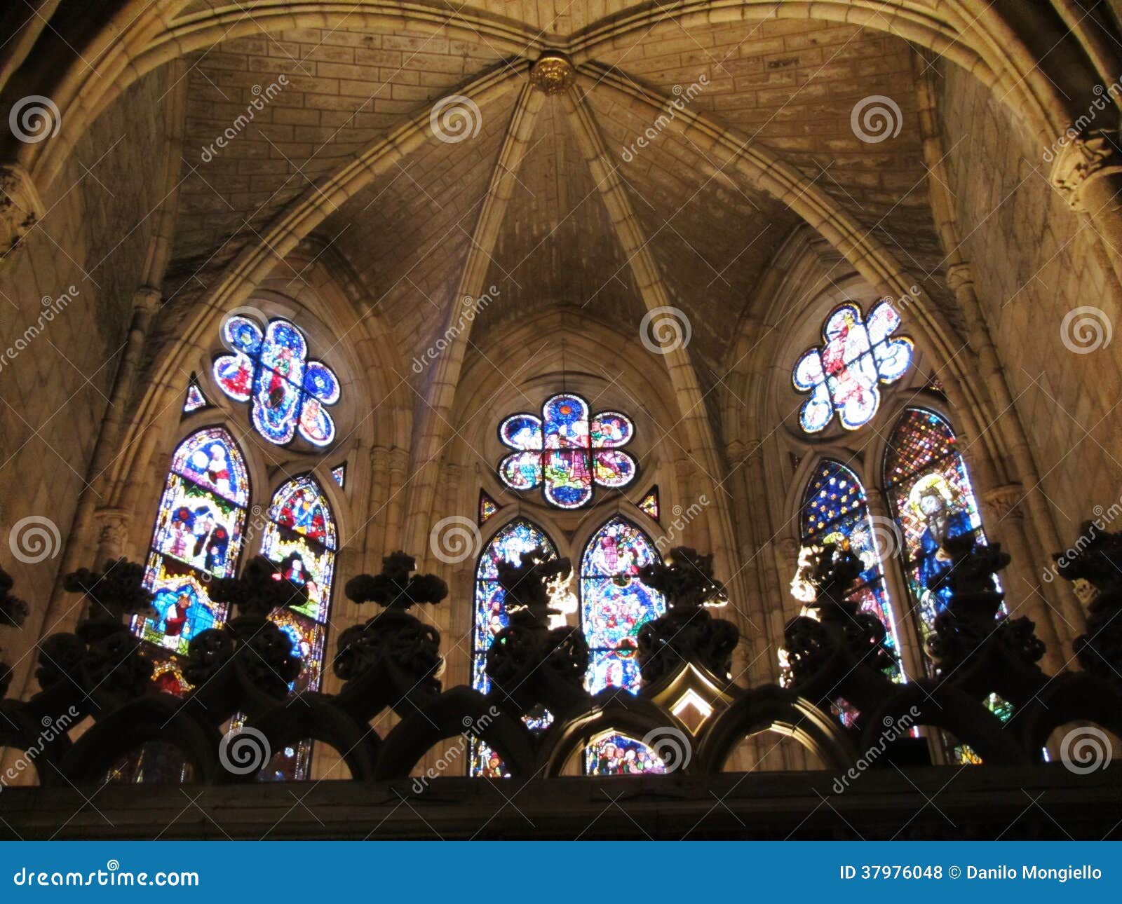 Leon windows stock photo. Image of cathedral, staines - 37976048