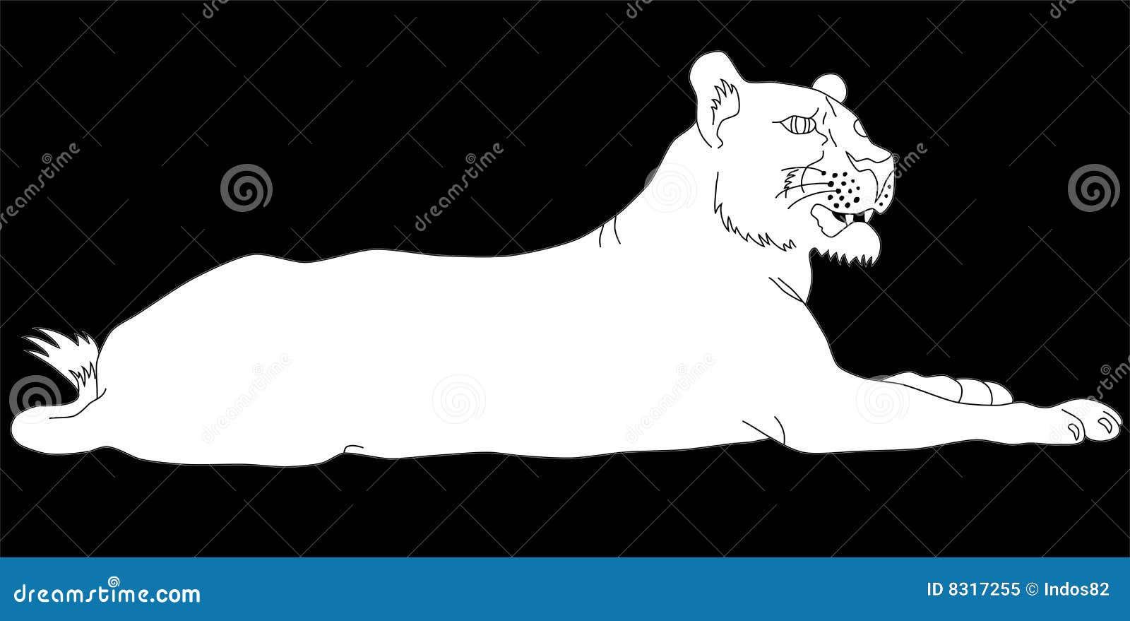 Leona ilustración del vector. Ilustración de vector, blanco - 8317255