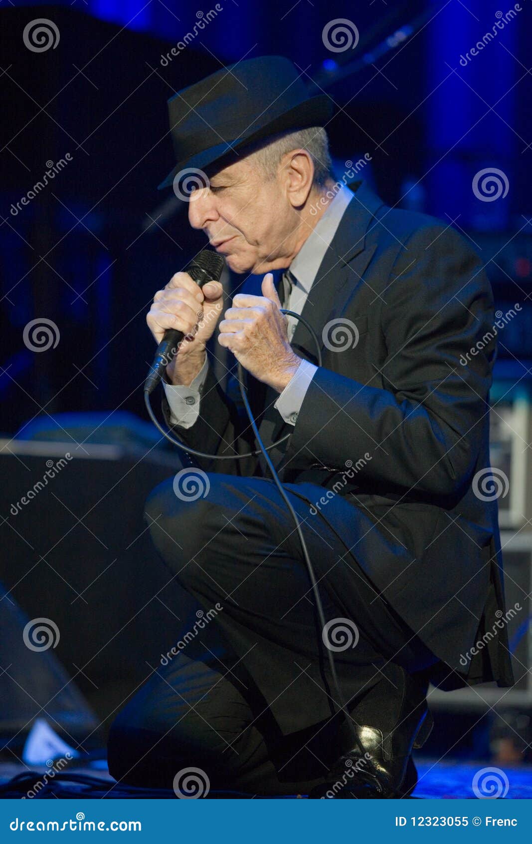 Leonard Cohen Performs on Stage at Sportarena Editorial Image - Image ...
