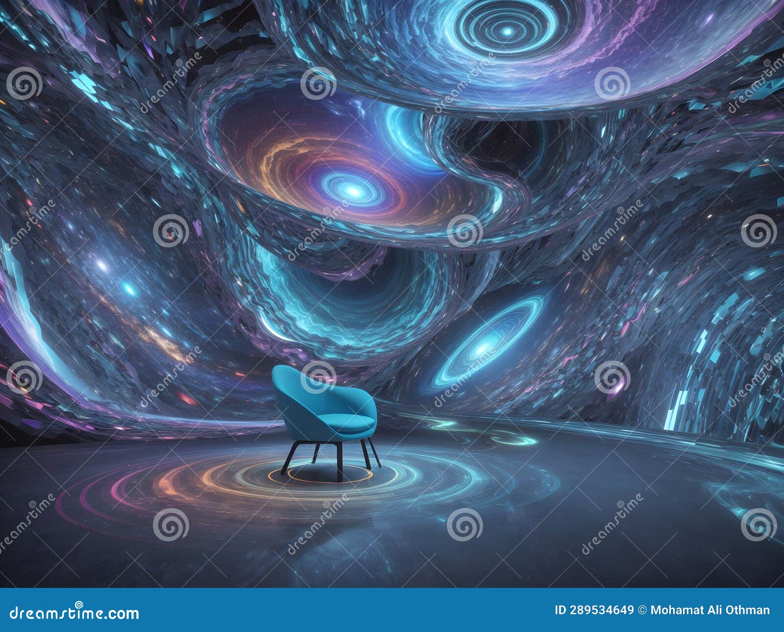 Leonardo Ai Generated Reality Warp Stock Image - Image of skyline ...