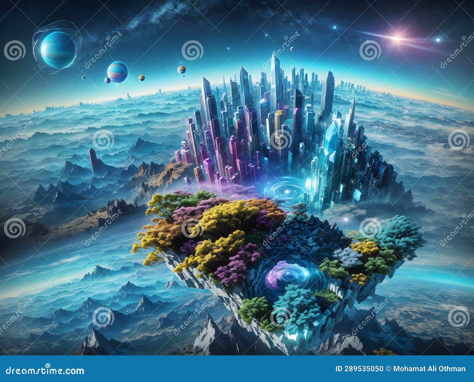 Leonardo Ai Generated Reality Warp Stock Photo - Image of skyline, warp ...