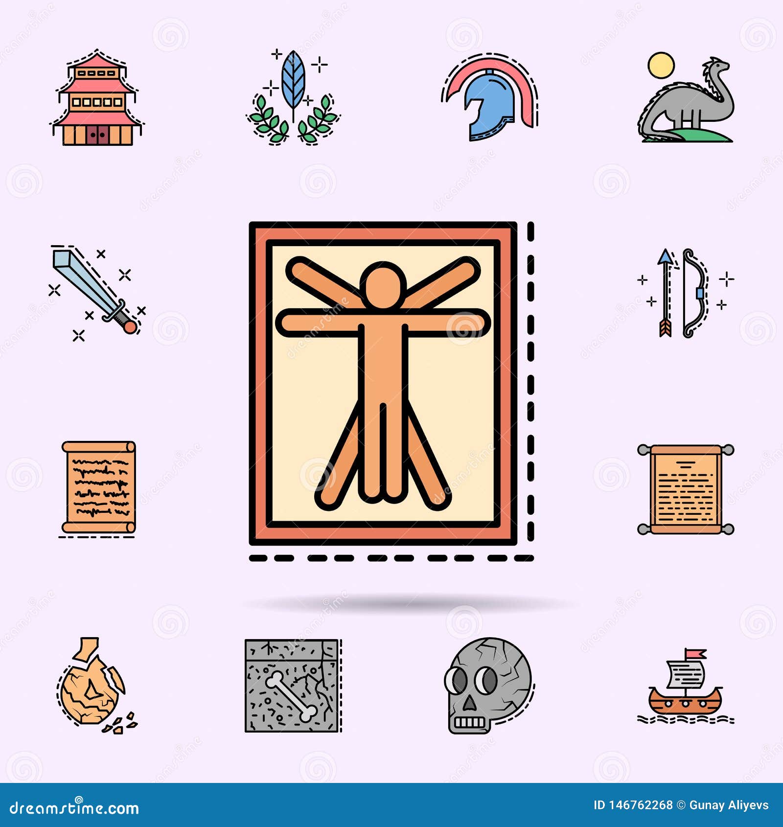 Leonardo Da Vinci, Famous, Man Icon. Universal Set of History for ...