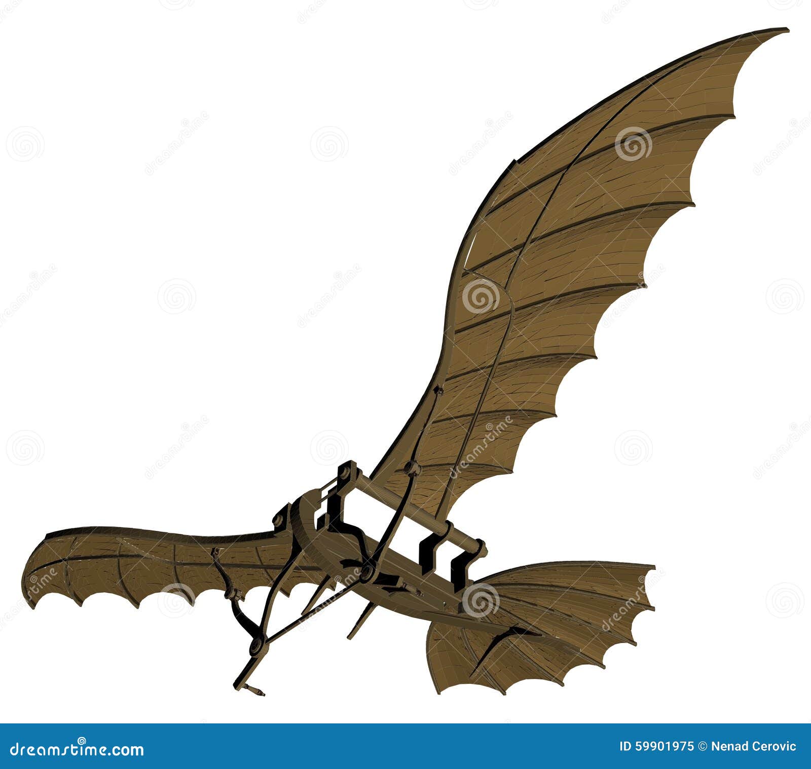 Leonardo Da Vinci Flying Machine Vector Stock Vector - Illustration of ...