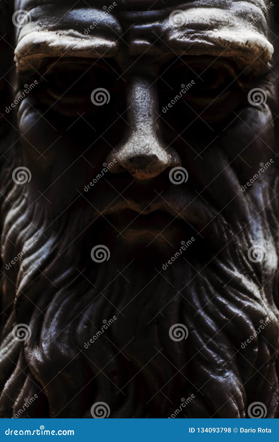 Leonardo Da Vinci Strong Light Frontal View Entire Face Stock Photo ...