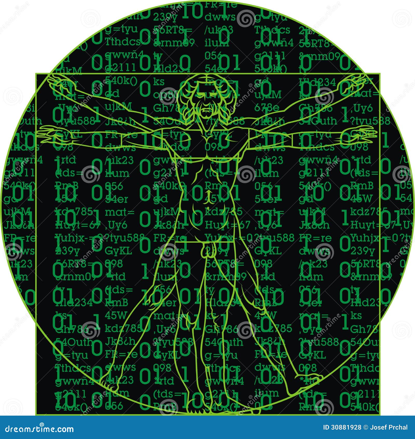 Leonardo da Vinci man stock vector. Illustration of standard - 30881928