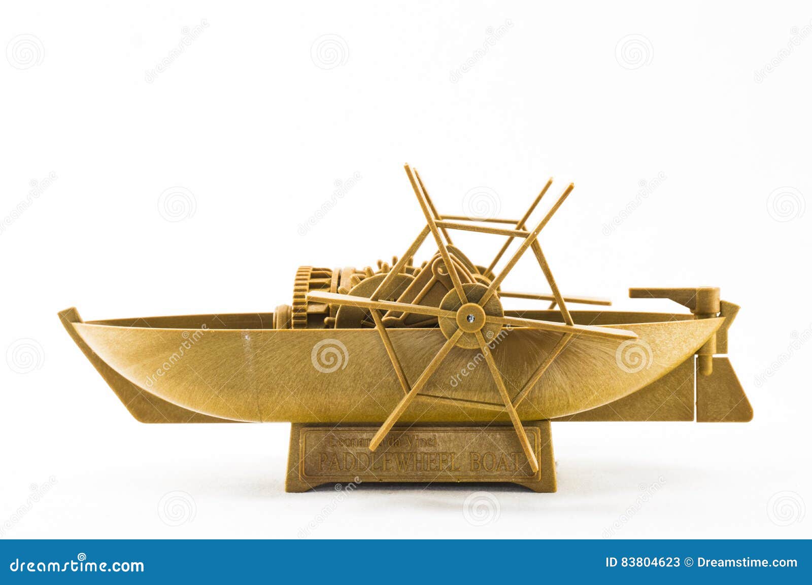 Leonardo Da Vinci`s Paddlewheel Boat Stock Image - Image of boat ...