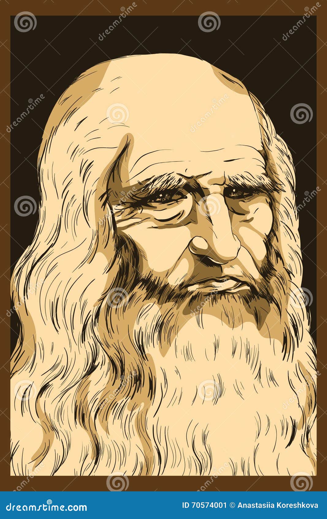 Leonardo Da Vinci Self-Portrait, 1512 Editorial Photo - Illustration of ...