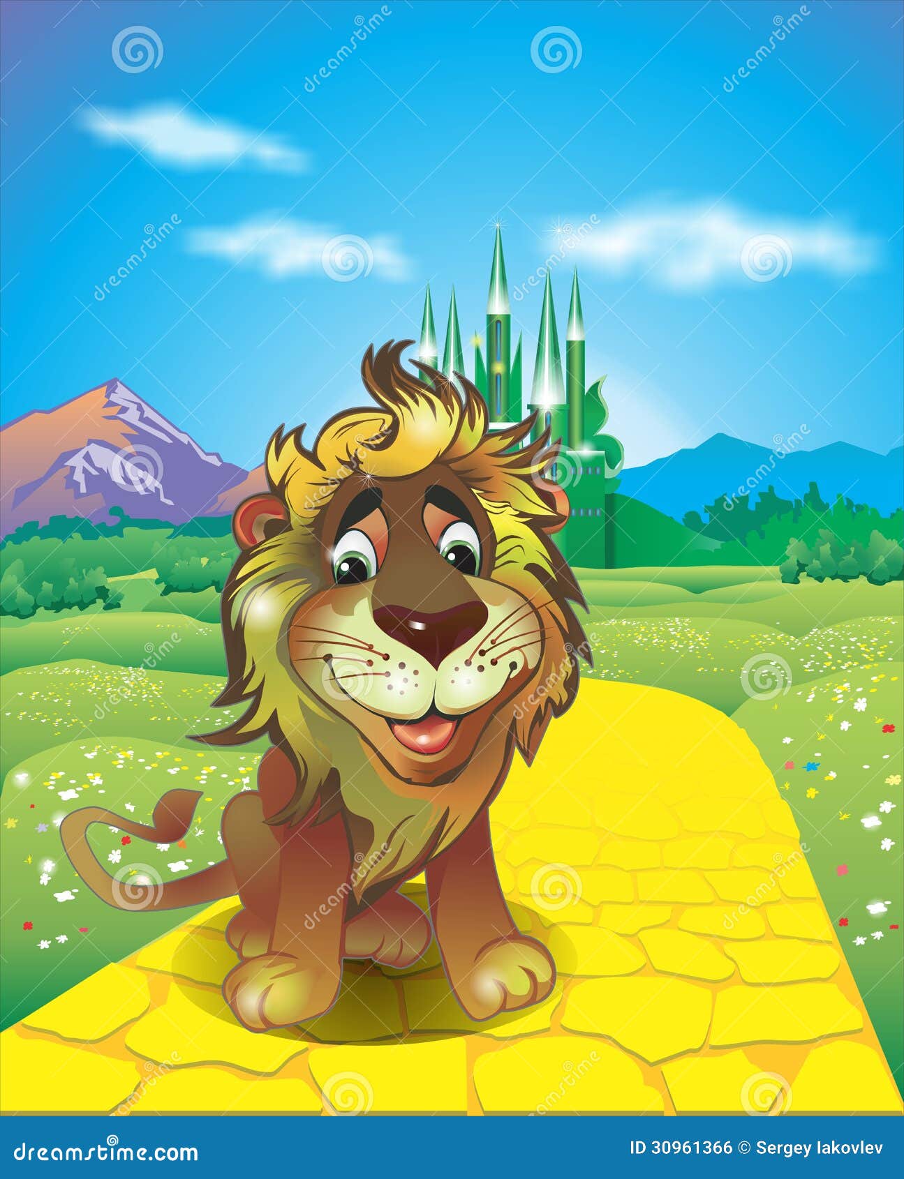 Leone codardo illustrazione vettoriale. Illustrazione di codardo - 30961366