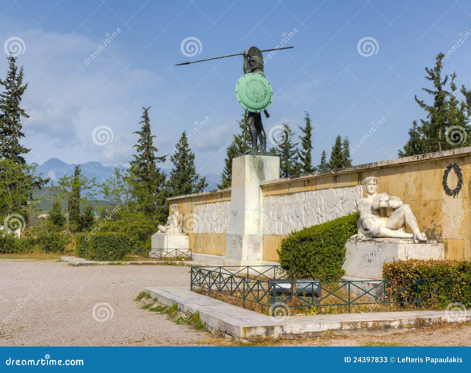 Leonidas Monument, Thermopylae, Greece Stock Image - Image of culture ...