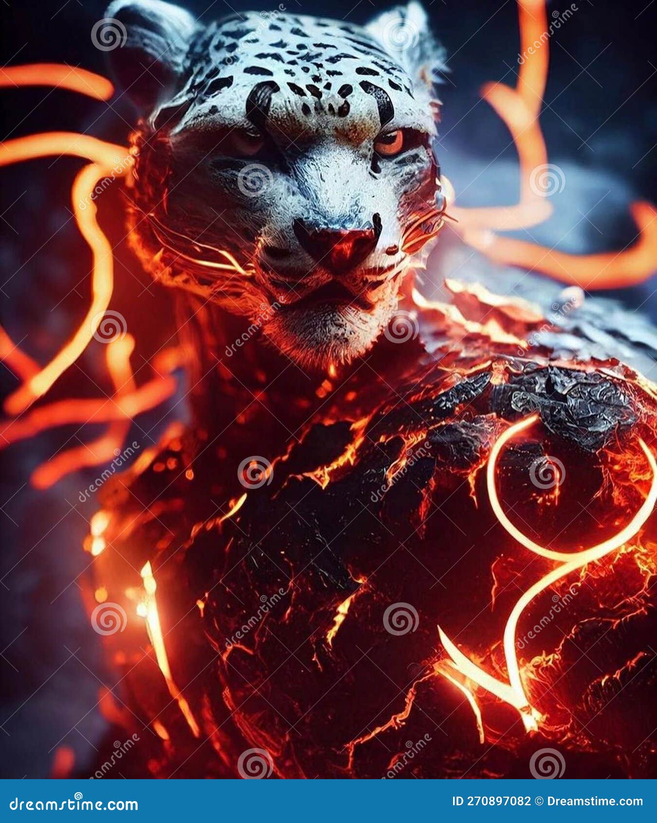 A leopard in armor stock illustration. Illustration of cartoon - 270897082