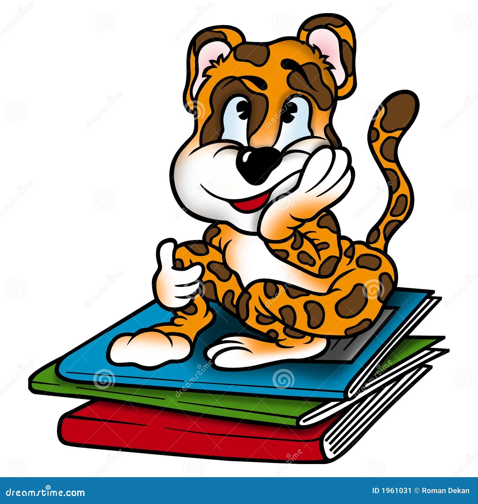 Leopard as school-boy stock illustration. Illustration of leopard - 1961031