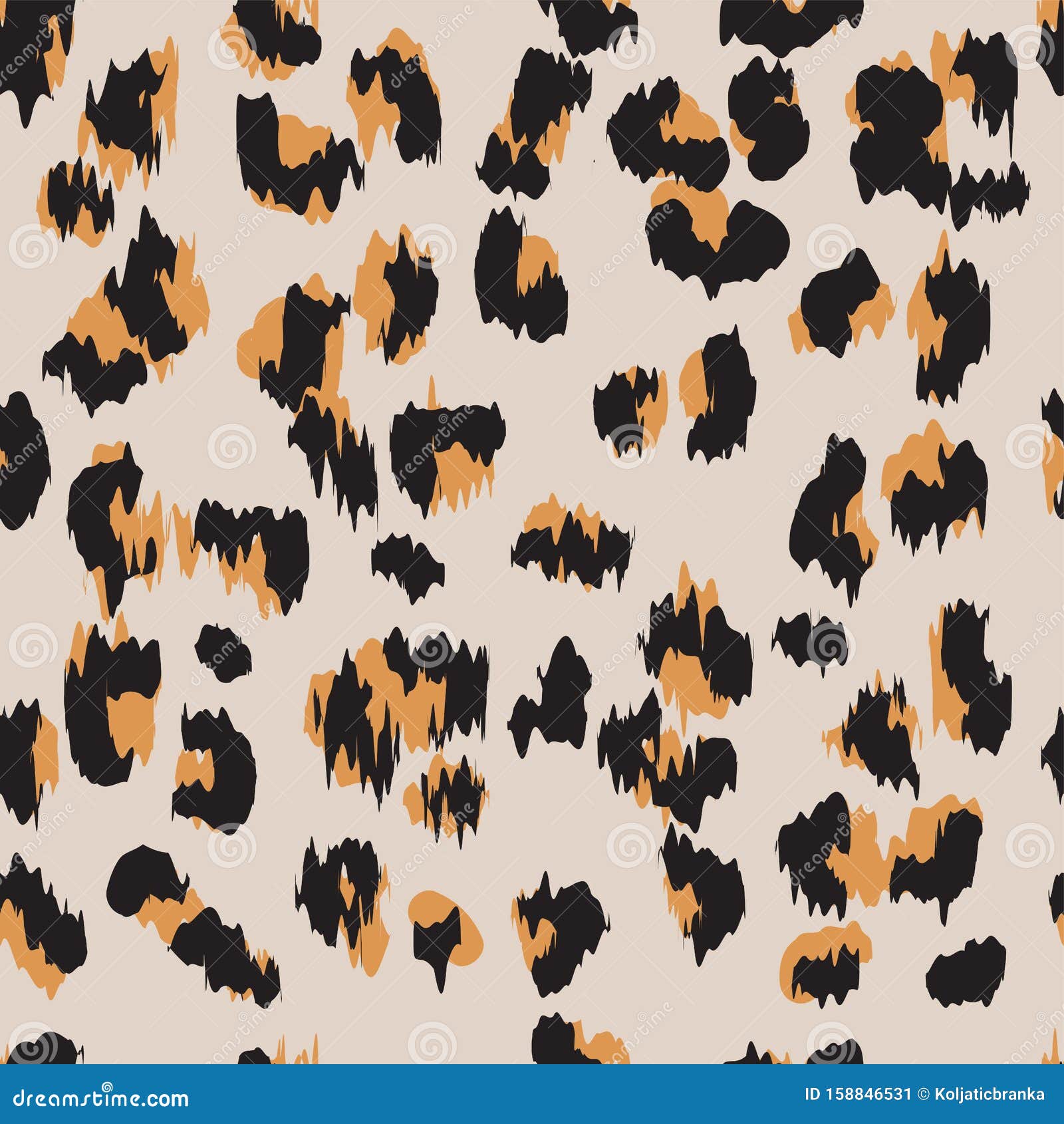 Leopard Brown Skin Seamless Pattern. Stock Vector - Illustration of ...