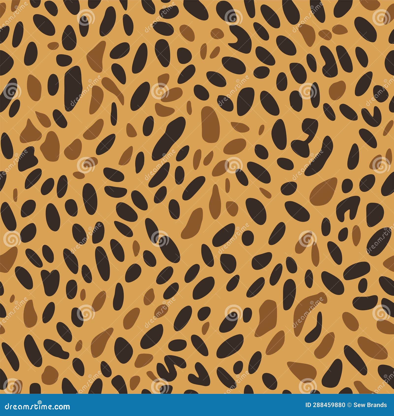 Leopard Camouflage Repeating Pattern Stock Vector - Illustration of africa, leopard: 288459880