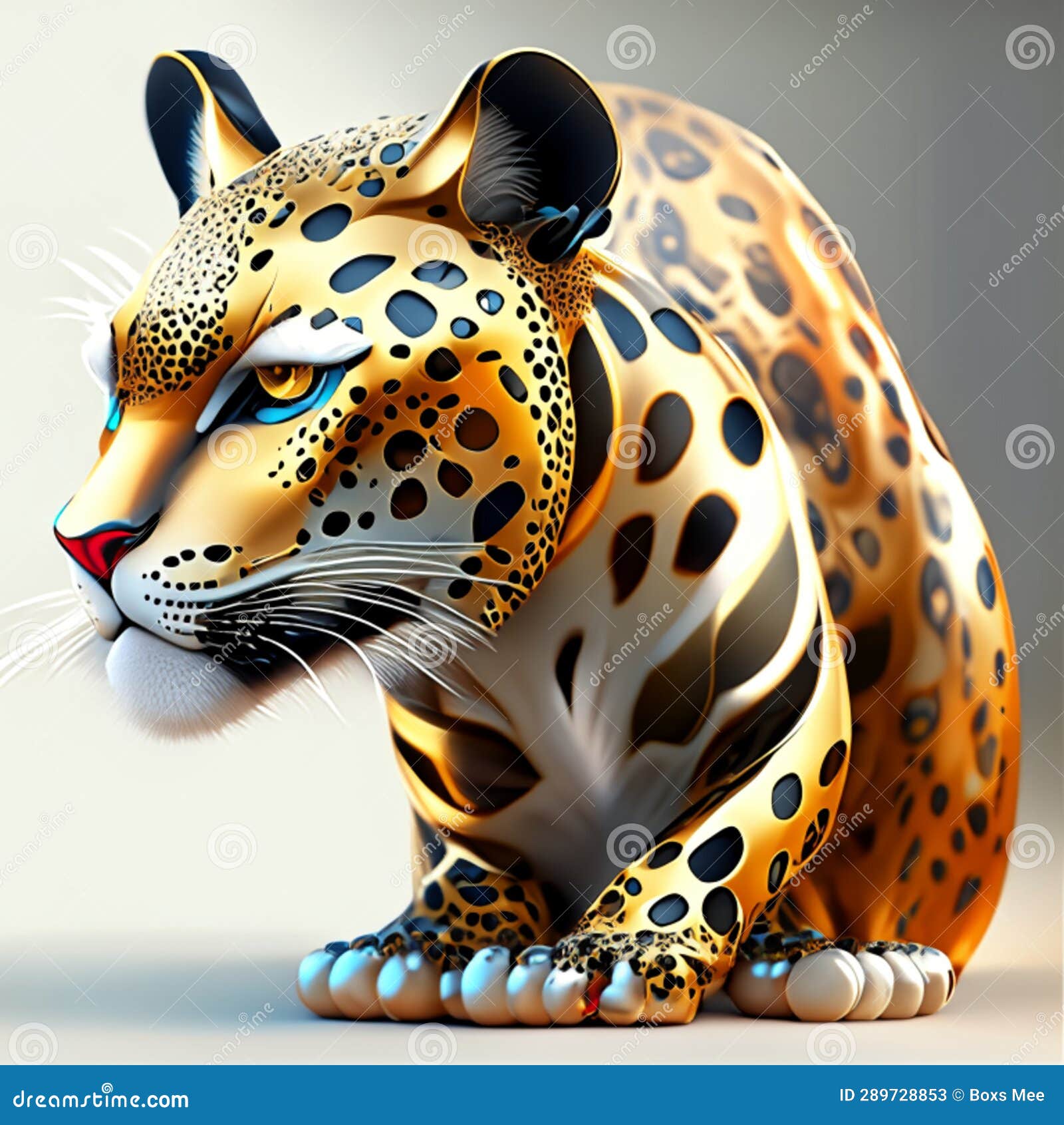 Leopard. 3D Illustration. 3D CG. High Resolution Stock Illustration ...