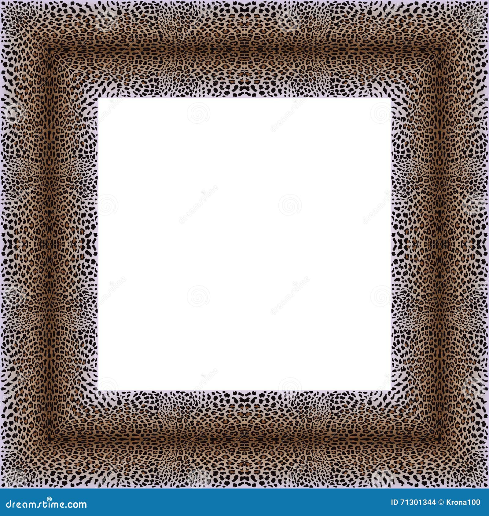 Leopard decorative frame stock illustration. Illustration of exotic ...
