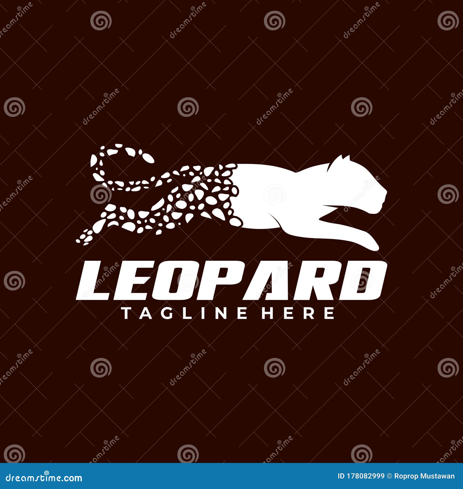 Leopard Digital Logo Template with Running Movement Symbol Stock Vector ...