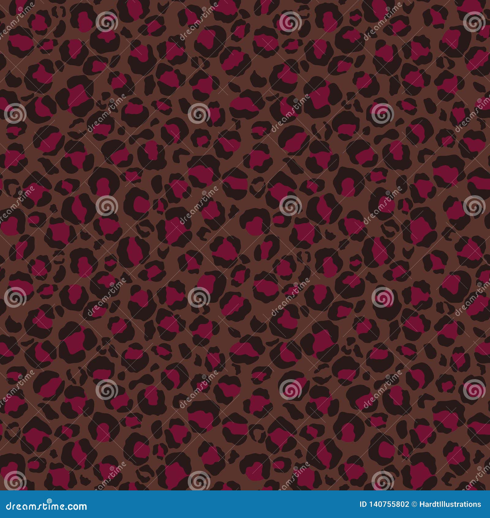 Funky Leopard Print Seamless Pattern Stock Vector - Illustration of ...