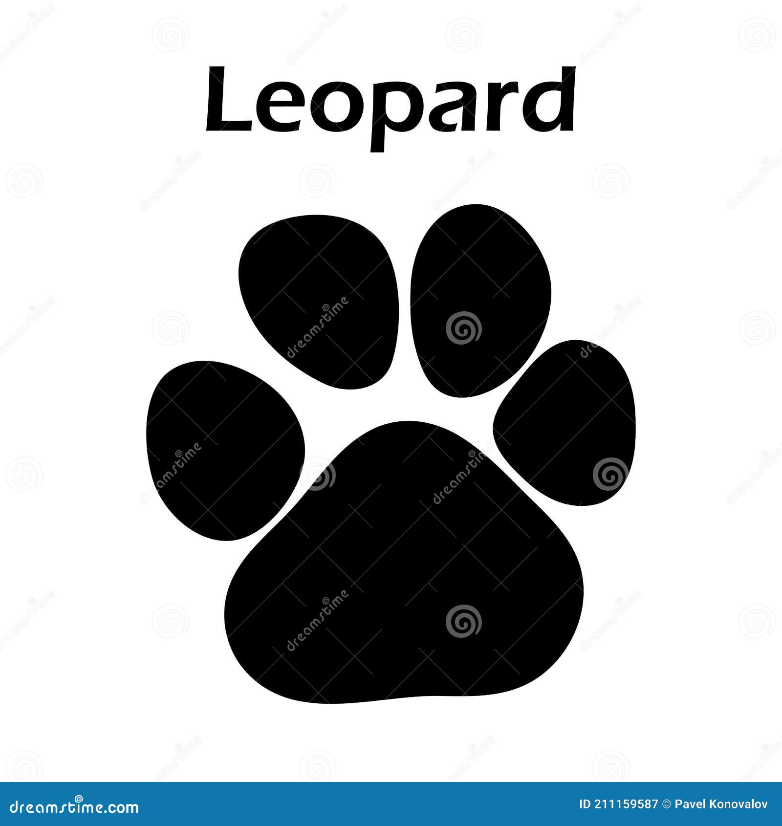 Leopard Footprint stock vector. Illustration of element - 211159587