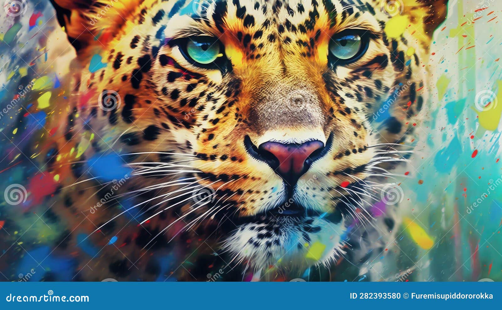 Abstract Leopard Painting