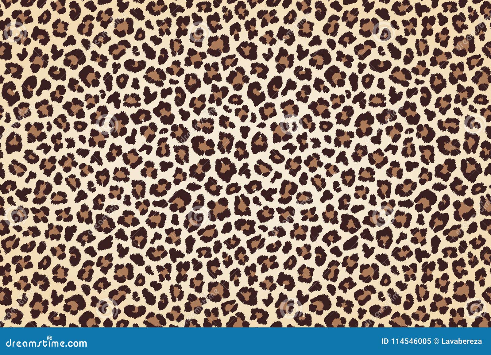 Leopard Fur Print, Horizontal Texture with Dark Borders. Vector Stock ...