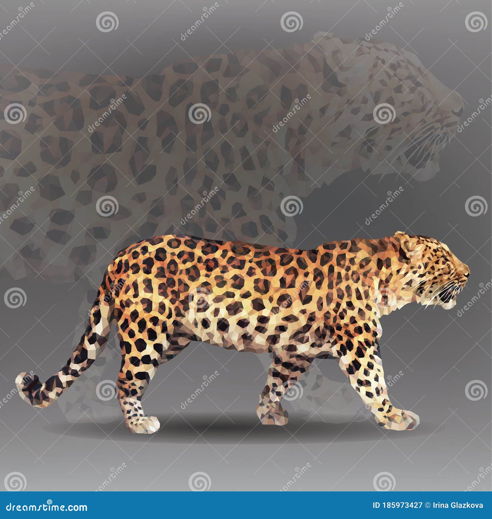 Leopard in the Geometric Style. Vector Illustration Stock Vector ...