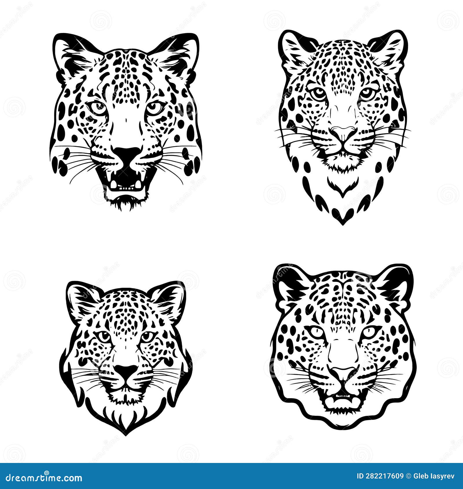 Leopard Head Stencil