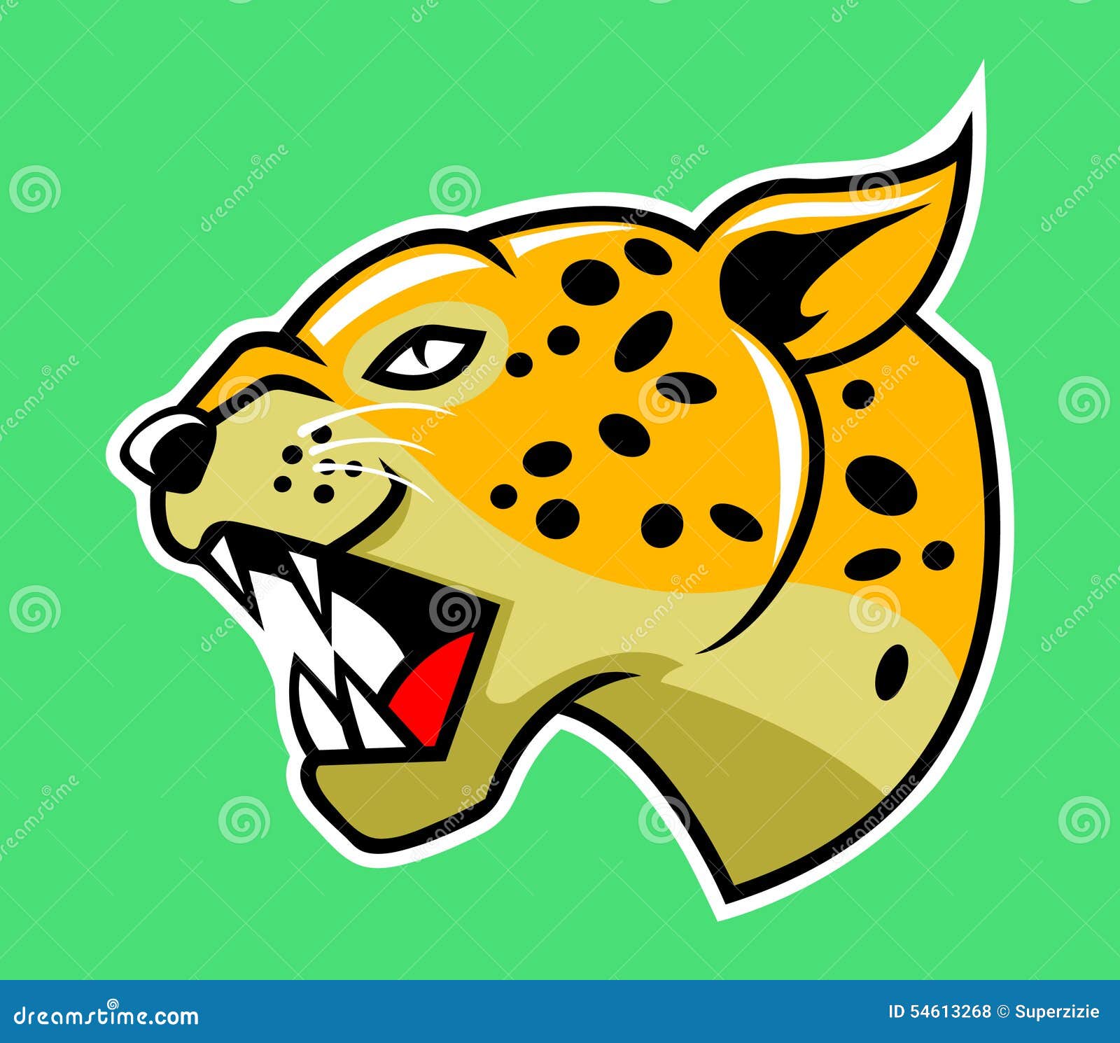 Leopard head stock vector. Illustration of tattoo, head - 54613268