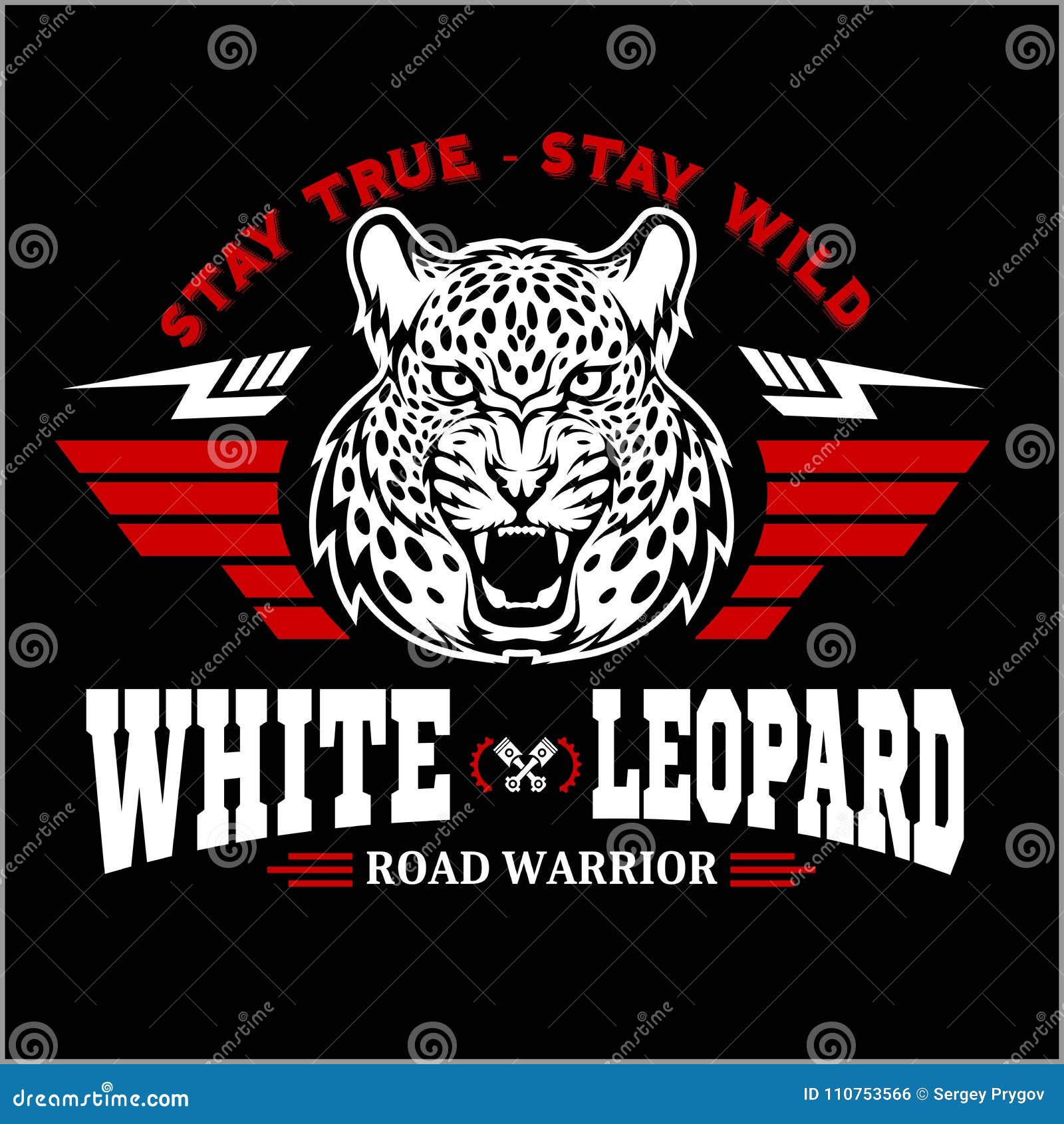 Leopard Head and Wings - Racing Emblem. Stock Vector - Illustration of ...