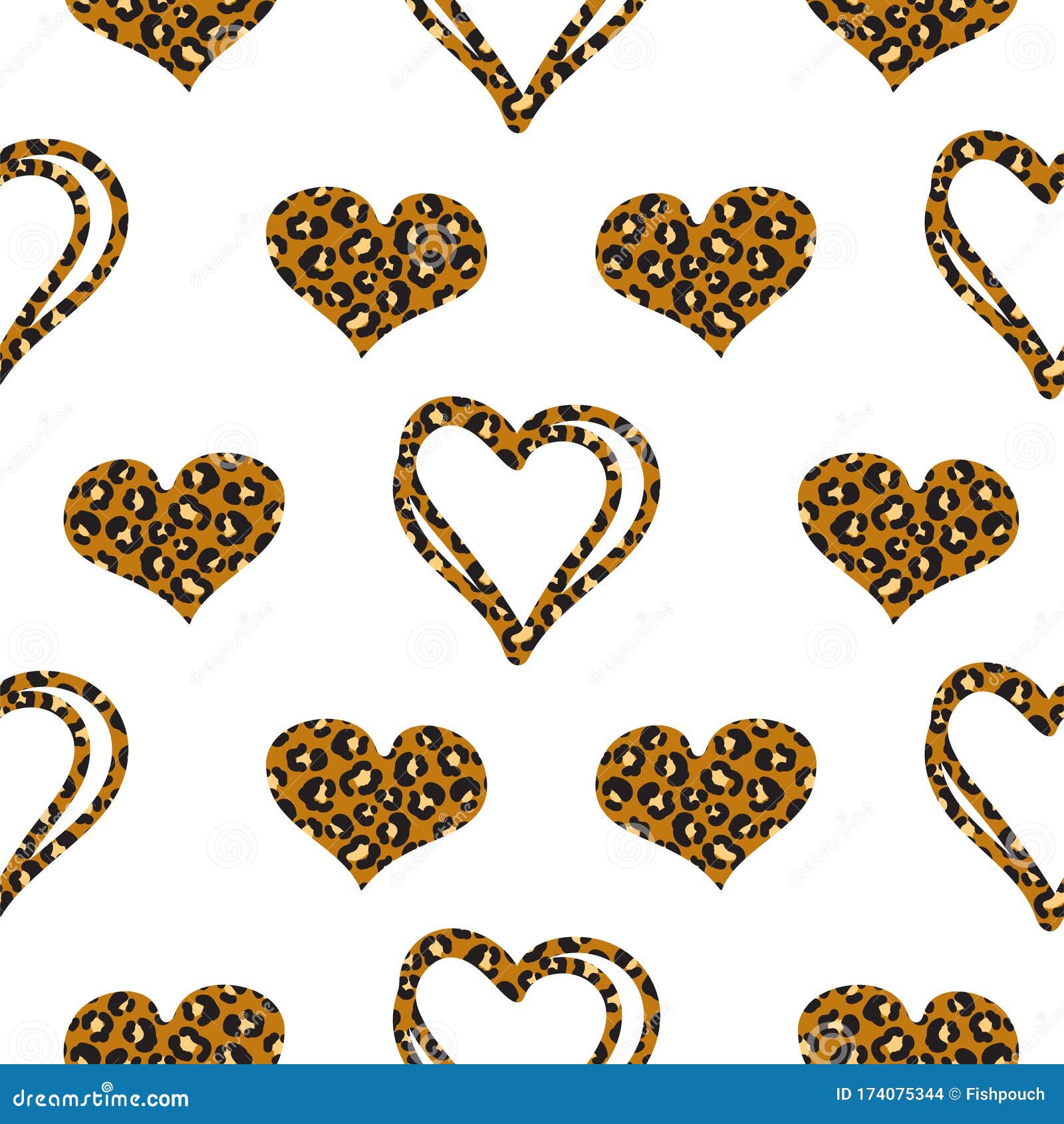 Leopard Print Hearts