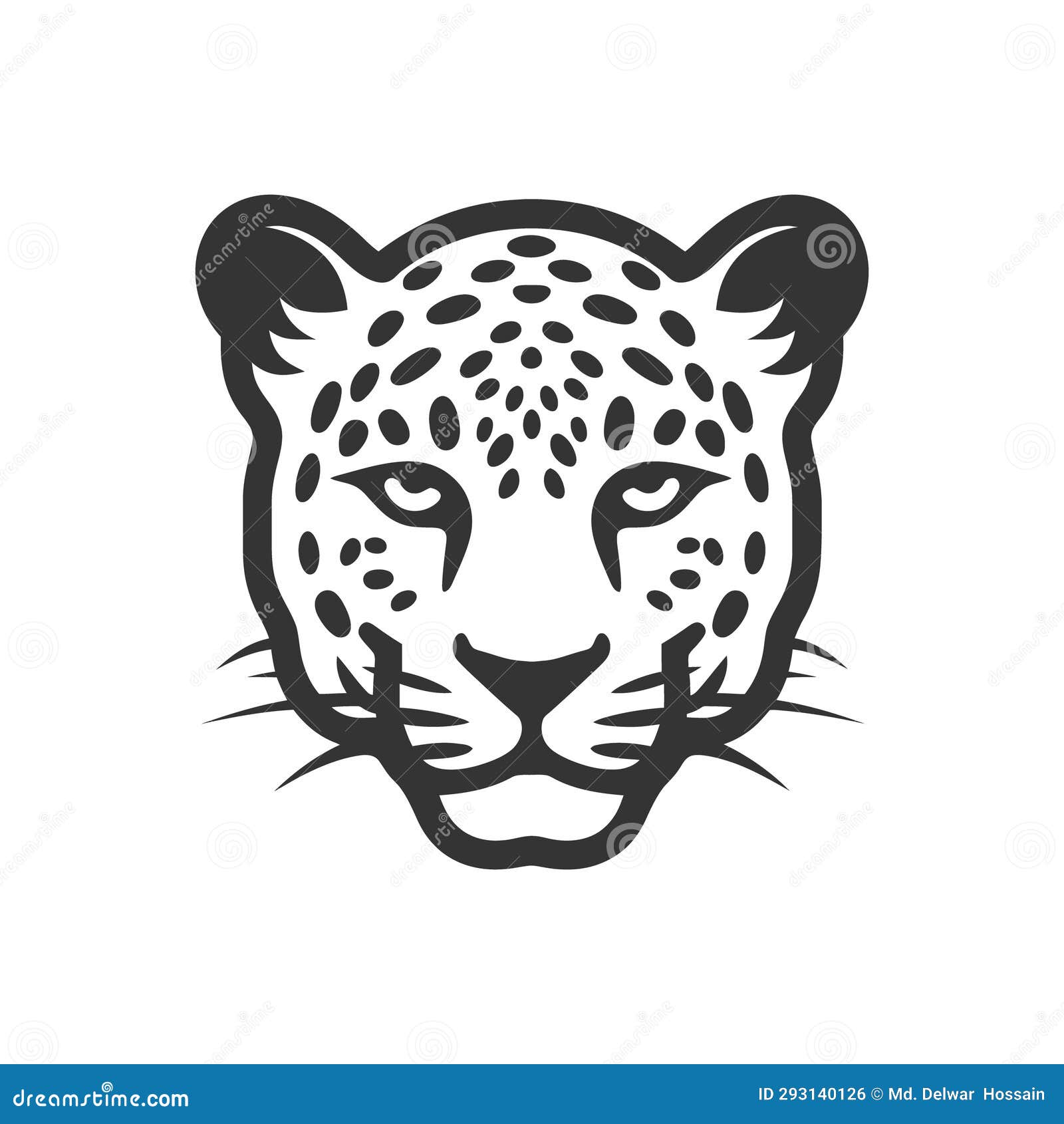 Leopard icon stock vector. Illustration of vector, calligraphy - 293140126