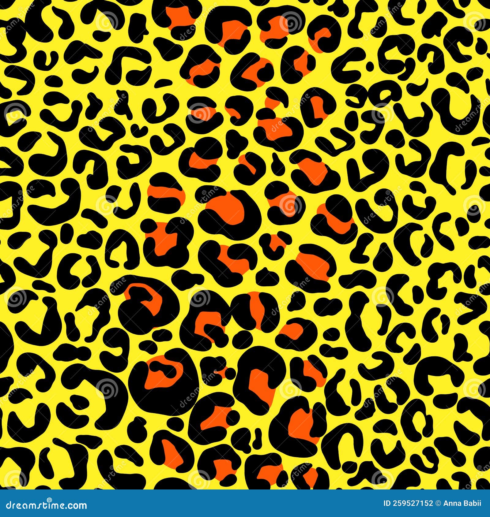 Leopard Imitation Seamless Yellow Pattern. Vector Illustration Stock ...