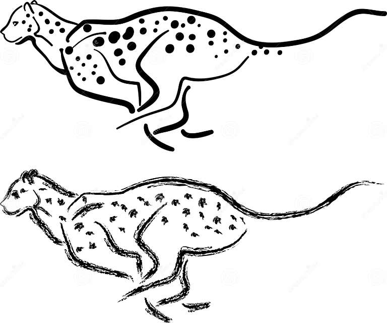 Leopard jump stock vector. Illustration of playful, animal - 96865605