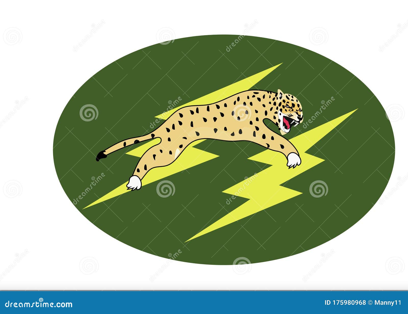 LEOPARD JUMPING at ITS PREY Stock Illustration - Illustration of ...