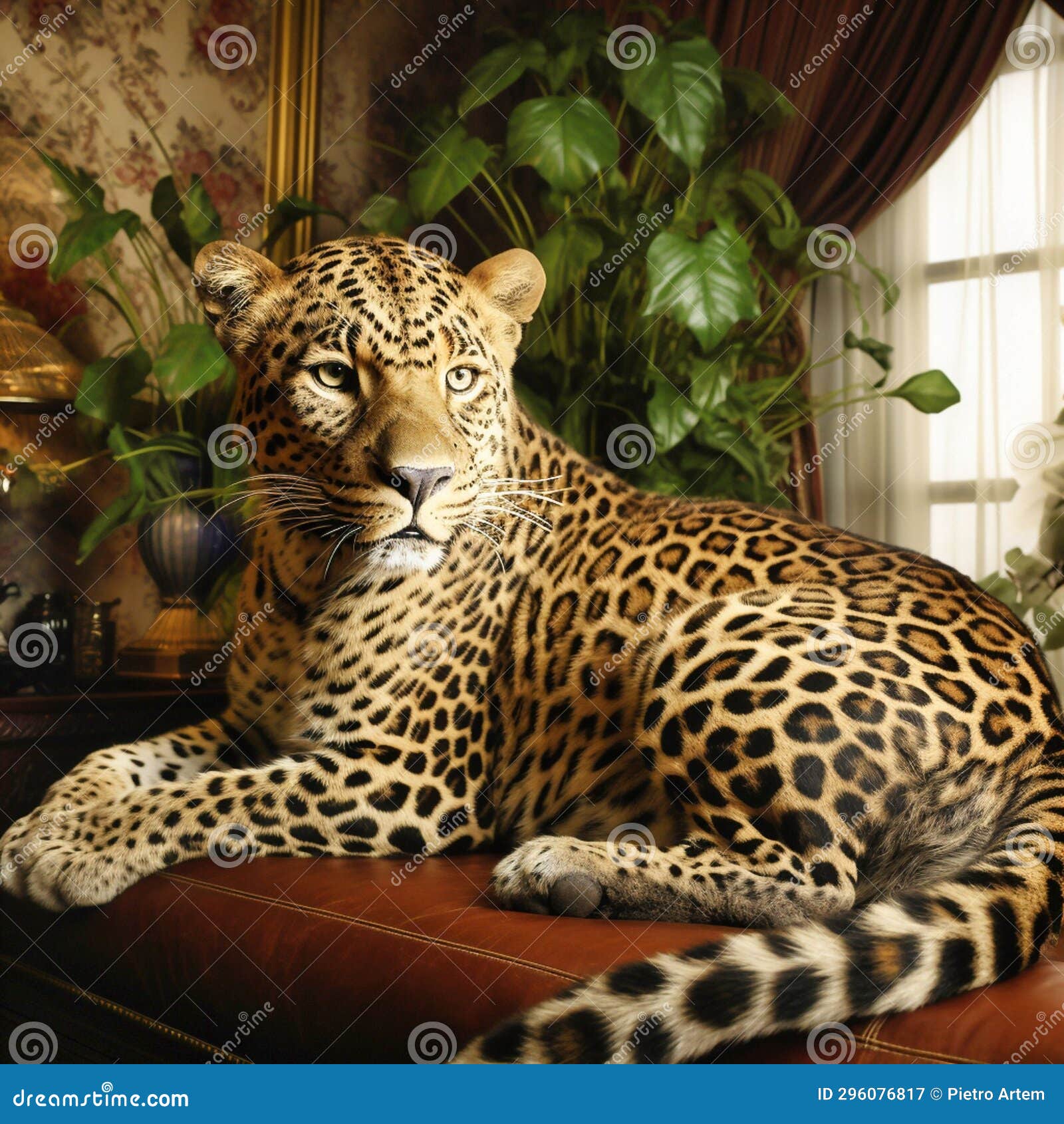Leopard in the Leopard Room. Stock Illustration - Illustration of ...