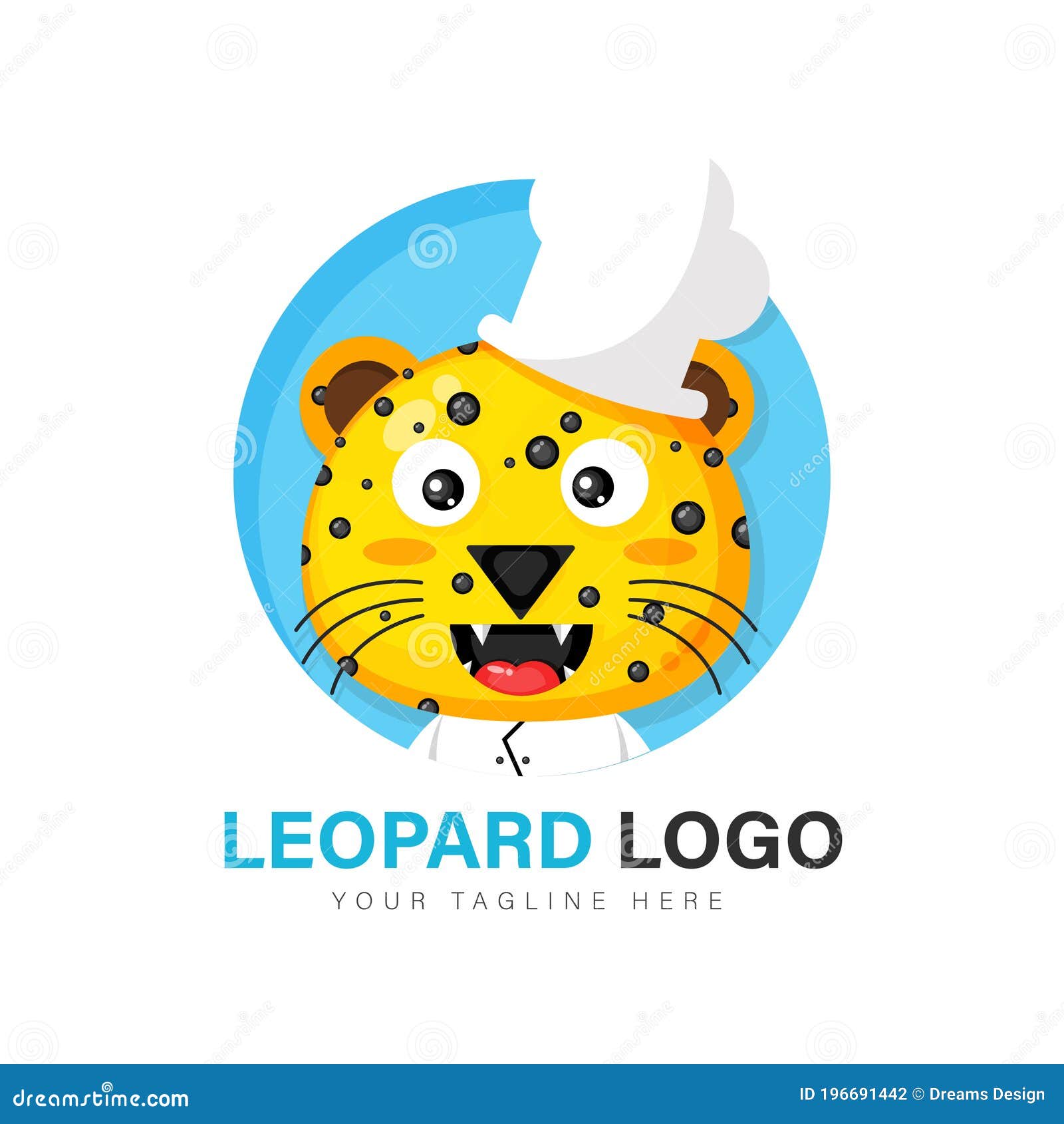 Leopard logo design stock vector. Illustration of attack - 196691442