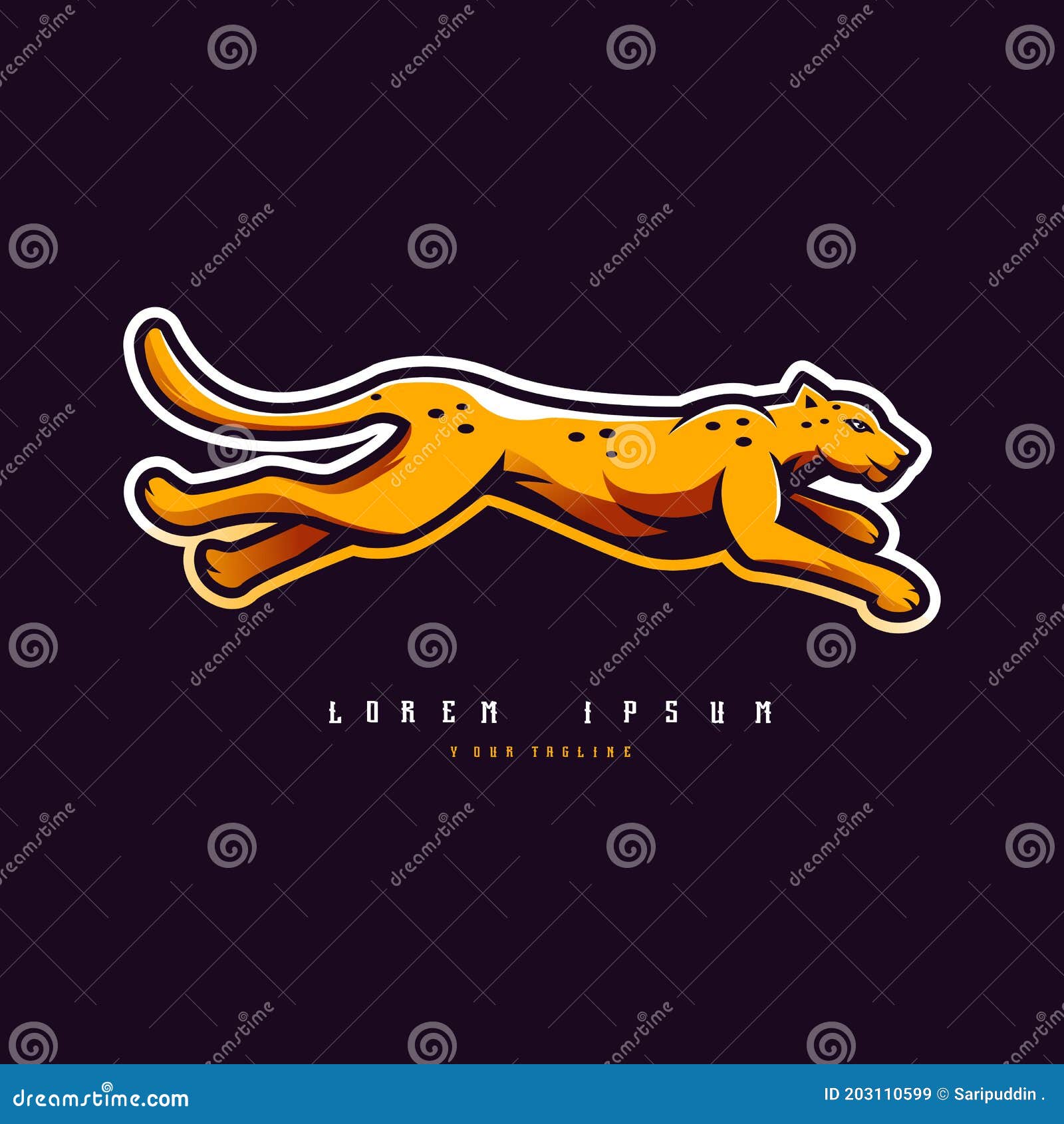 Leopard logo Design stock vector. Illustration of adventure - 203110599