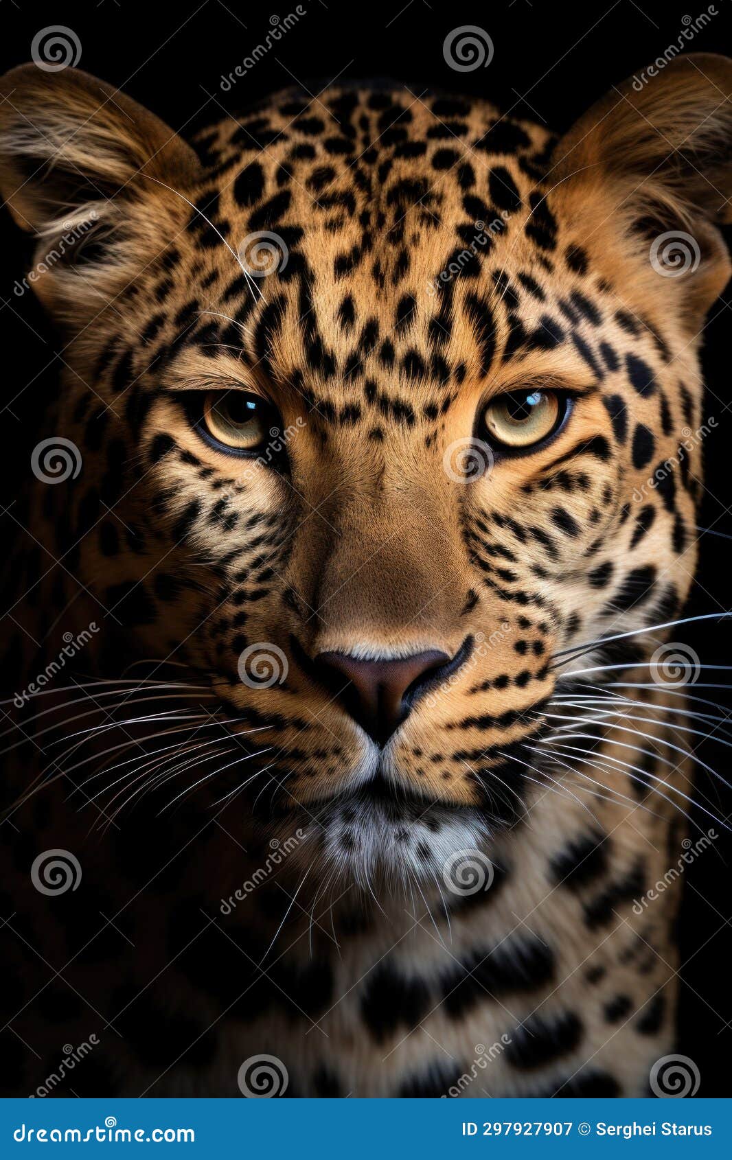 A Leopard is Looking at the Camera, AI Stock Image - Image of animal ...