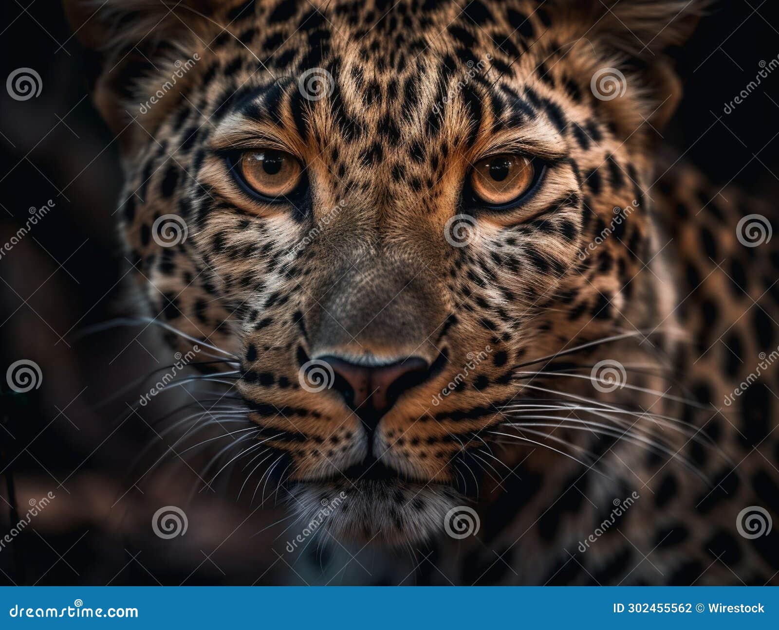 A Leopard Looking into the Camera AI Generated Illustration Stock ...