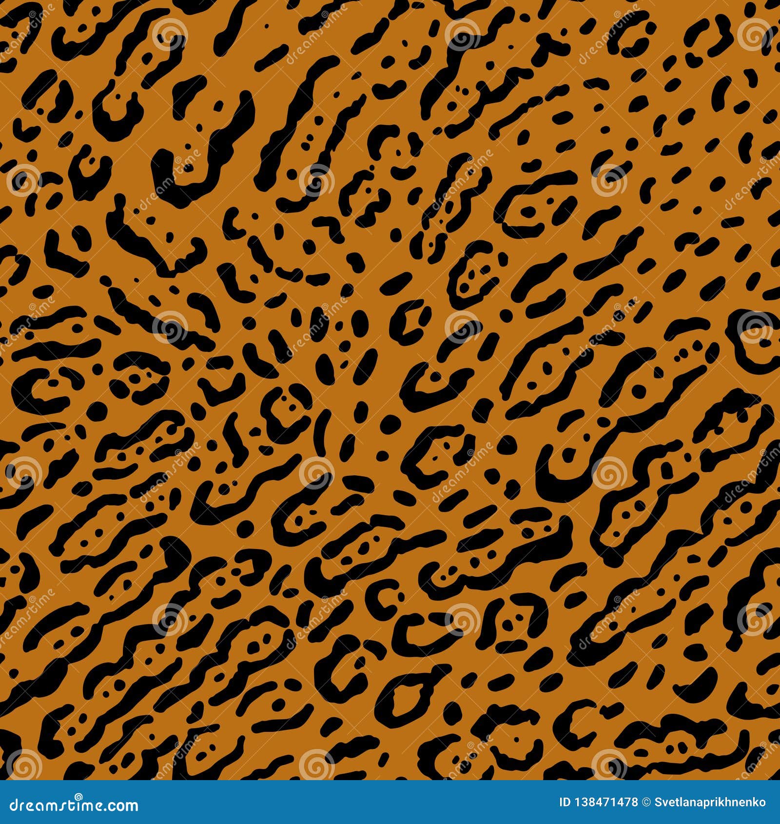 Leopard or ocelot stock vector. Illustration of textile - 138471478