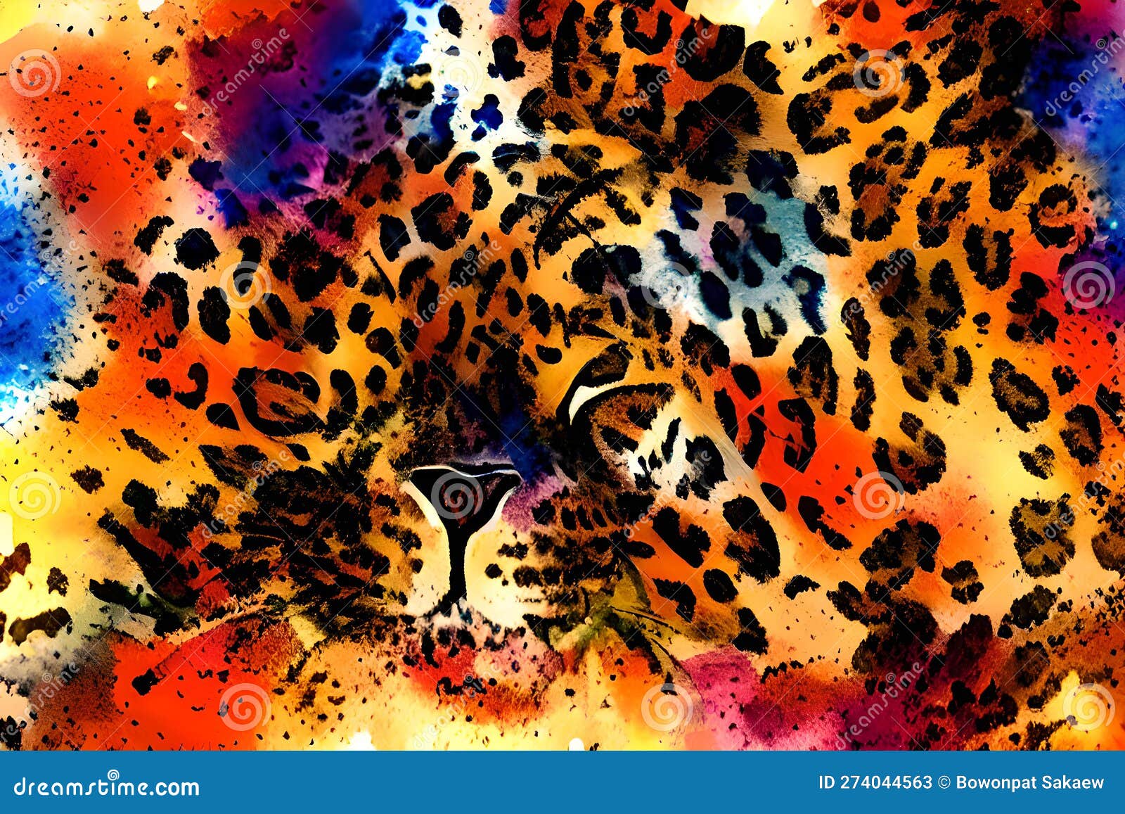 Leopard Pattern Abstract Backgroud. Generative AI Stock Illustration ...