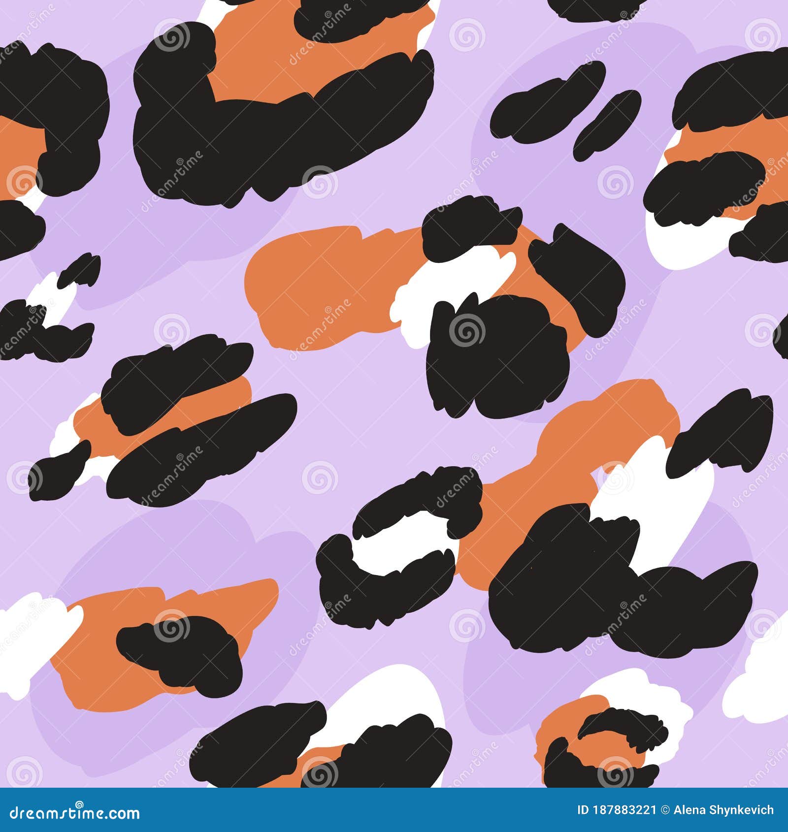 Leopard Pattern Design - Drawing Seamless Pattern. Lettering Poster or ...