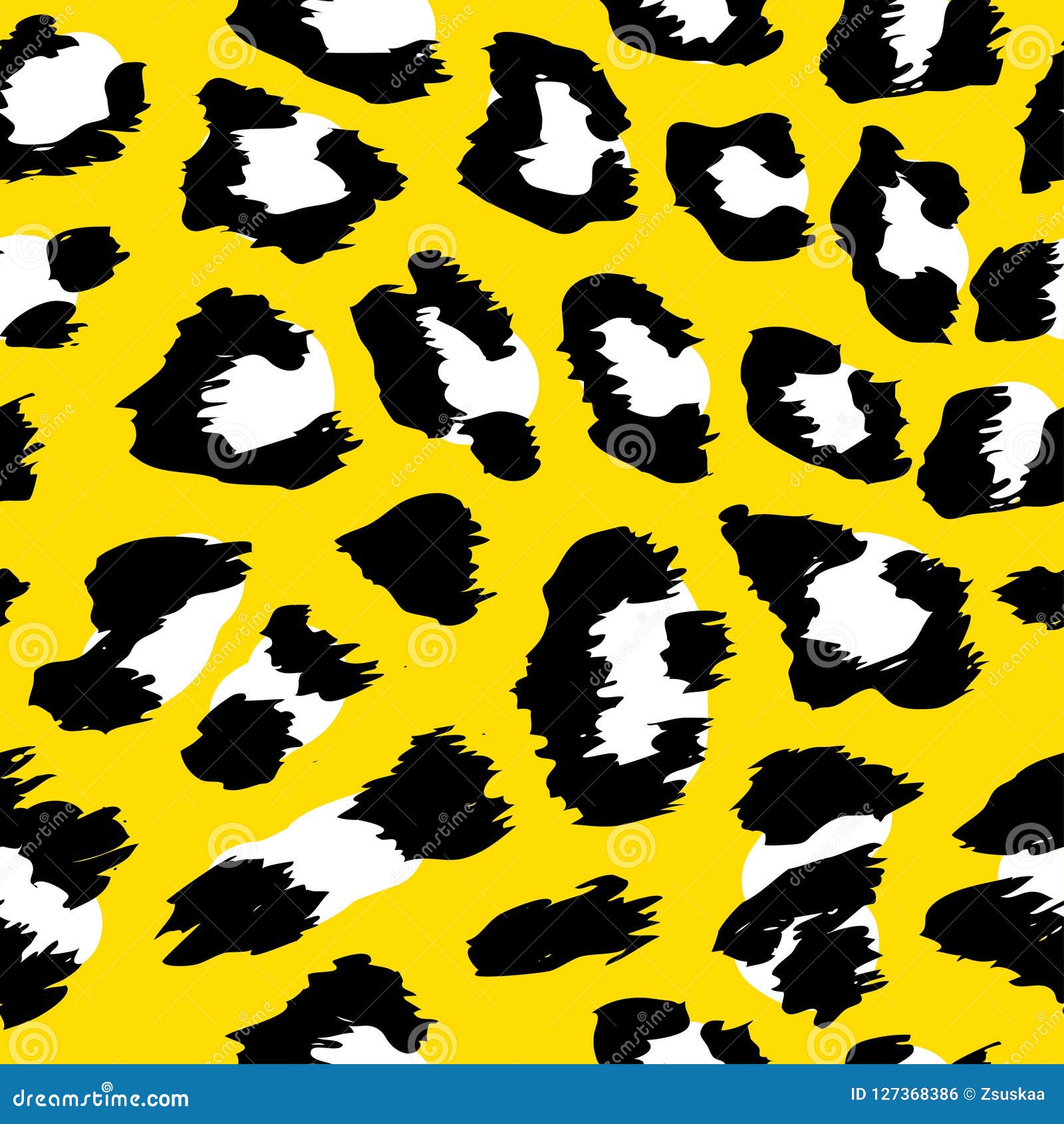 Leopard Pattern Design - Funny Drawing Seamless Pattern. Stock Vector ...