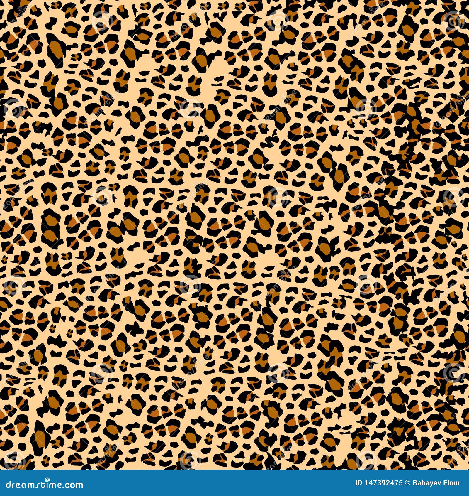Leopard Pattern. Seamless Print. Realistic Animal Texture. Black and ...