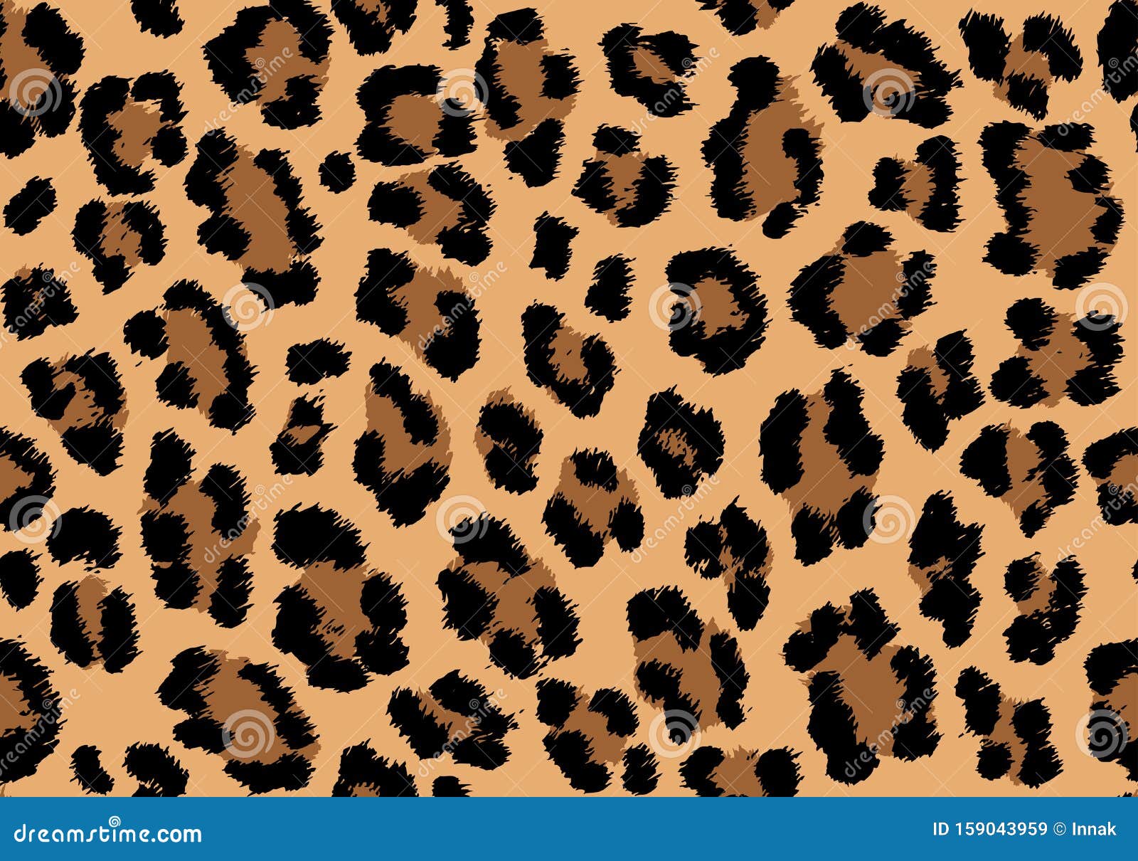 Leopard Pattern Texture Repeating Seamless Orange Black. Vector ...